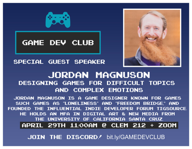 Game Dev Club Guest Speaker – Jordan Magnuson | Tech Times