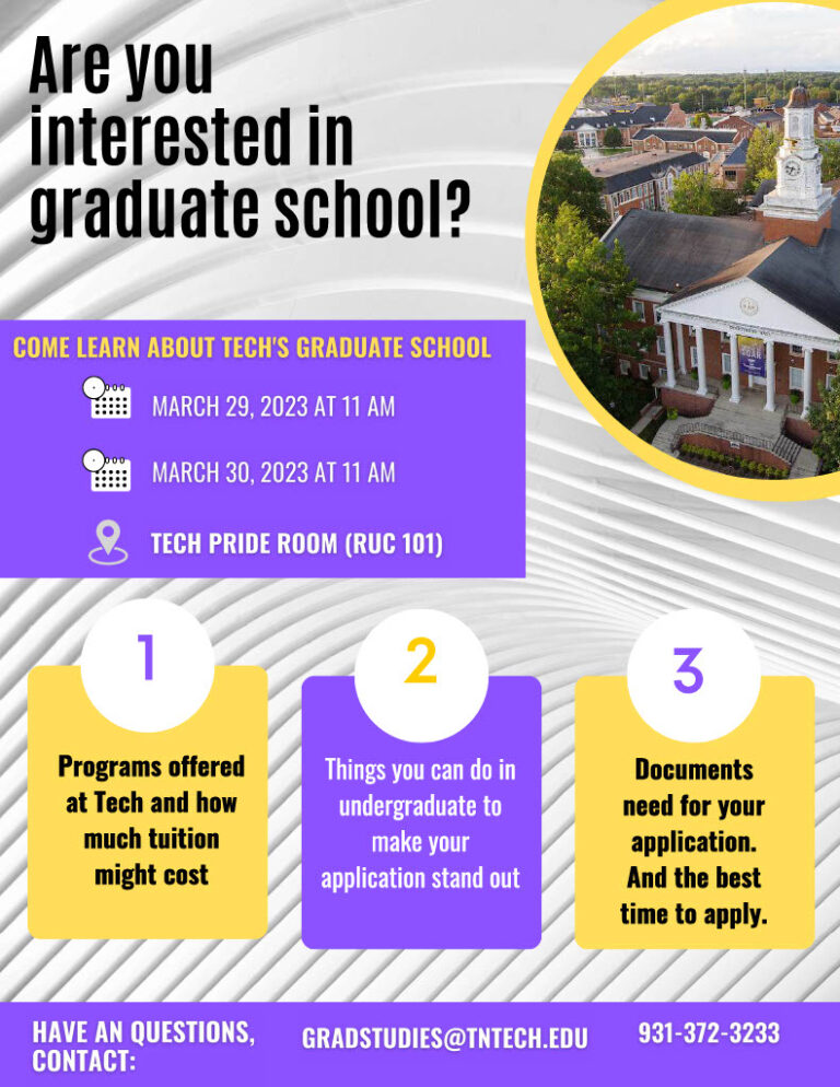 Graduate School Information Session Today and Tomorrow! | Tech Times