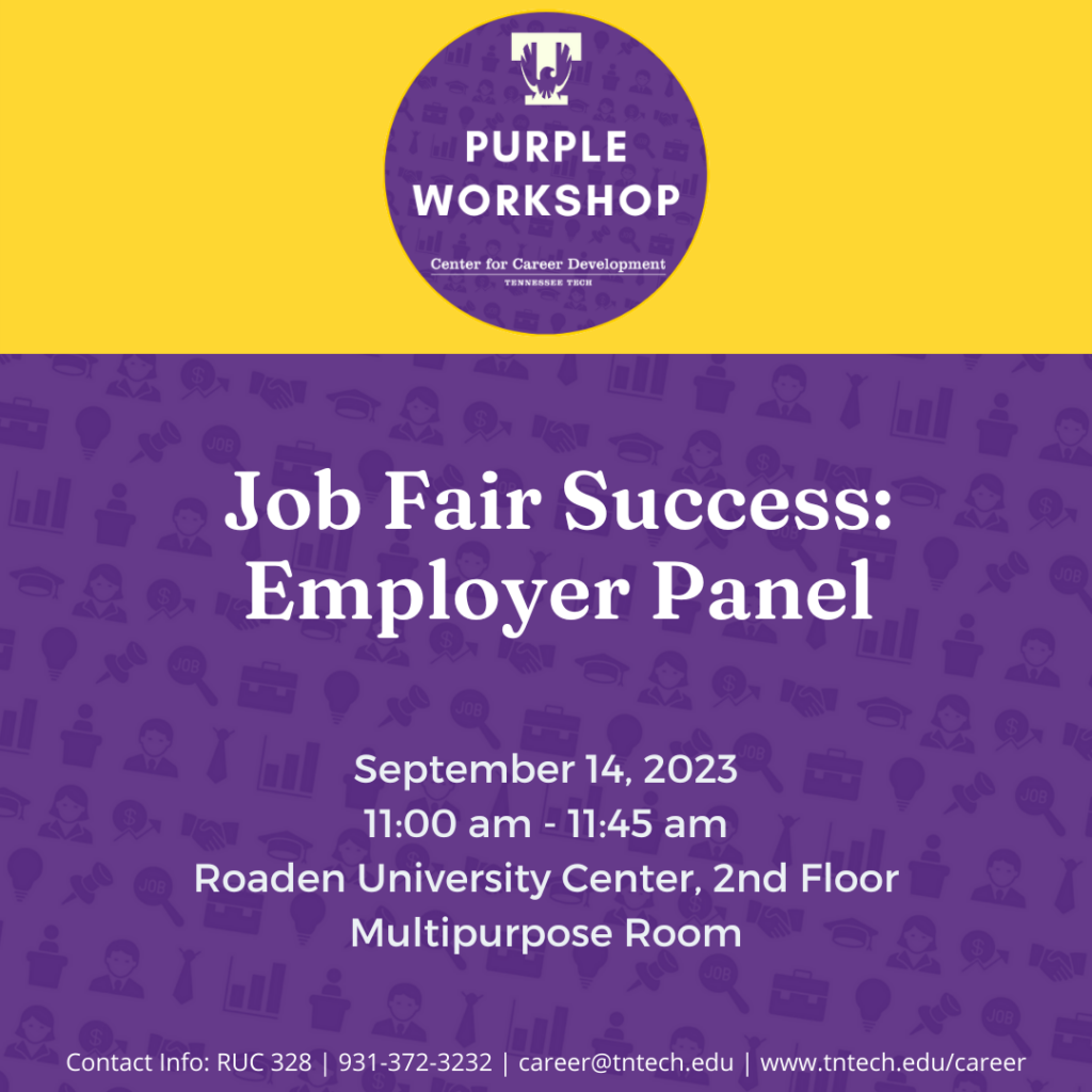 Purple Career Readiness Workshop on September 14:Employer Panel-Job ...