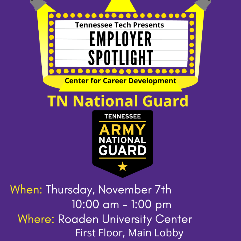 Employer Spotlight with TN National Guard on November 7! | Tech Times